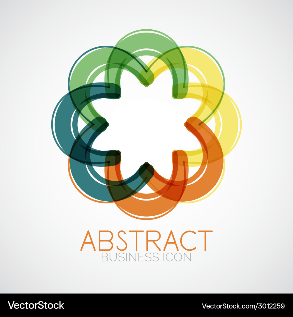 Symmetric abstract geometric shape Royalty Free Vector Image