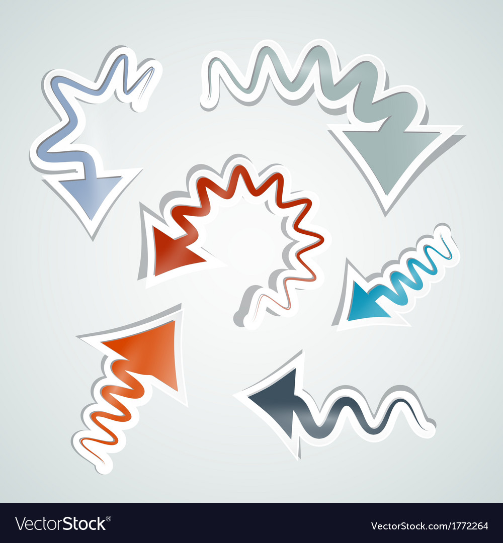 Abstract arrows set Royalty Free Vector Image - VectorStock
