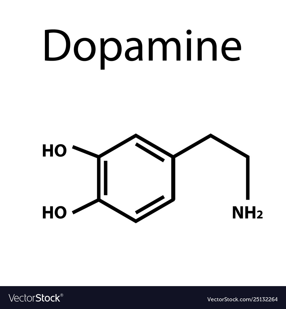 Chemical Molecular Formula Hormone Dopamine Vector Image Chemical Molecular Formula Hormone Dopamine Vector Image