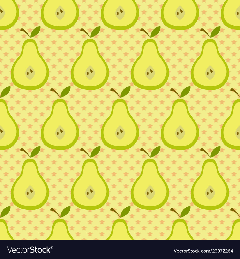 Cute pear pattern Royalty Free Vector Image - VectorStock