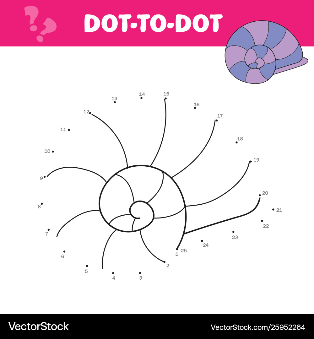 Educational game for kids dot to dot game Vector Image