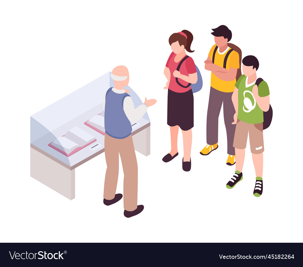 Excursion guide manuscripts composition Royalty Free Vector