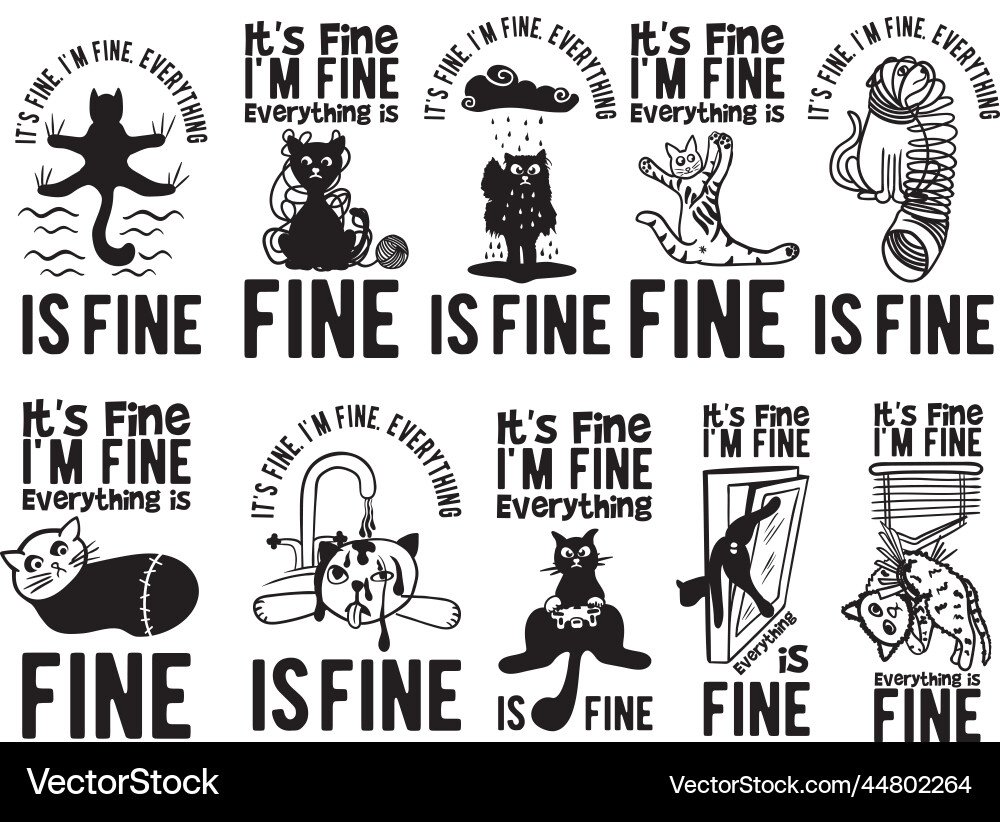 It is fine i am everything svg Royalty Free Vector Image