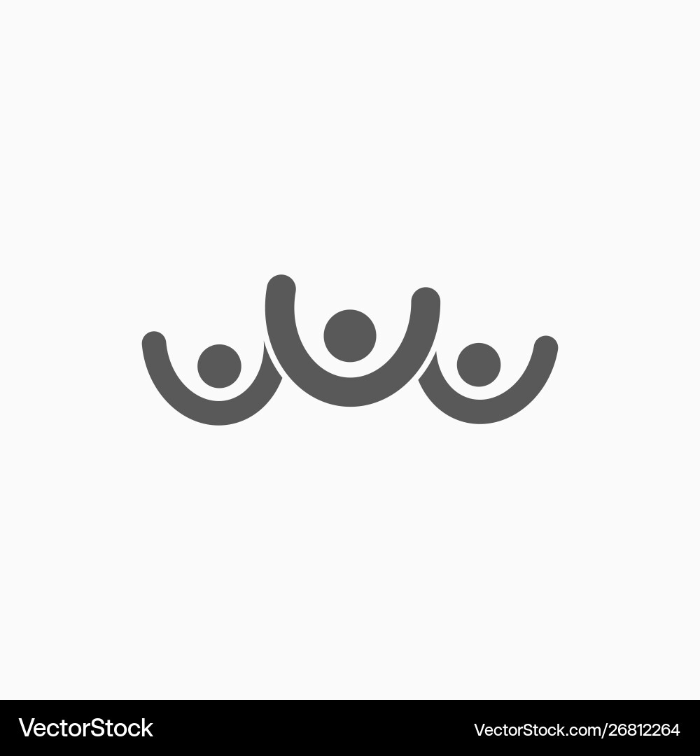 Pictograph success team icon Royalty Free Vector Image