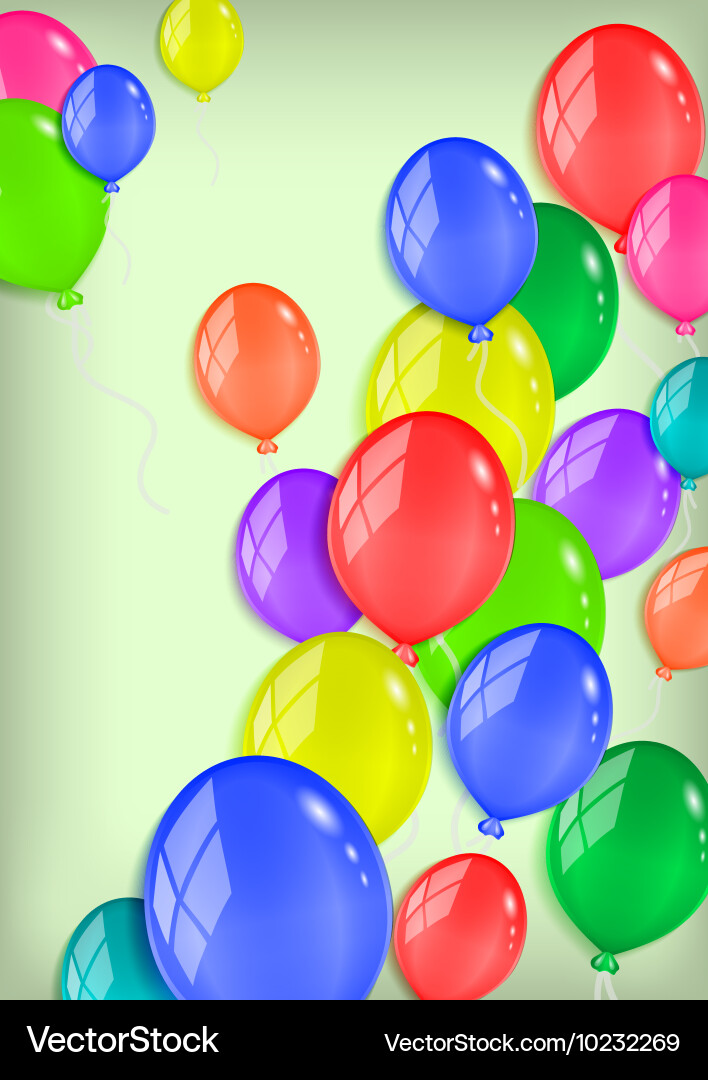 Colorful balloons background Royalty Free Vector Image