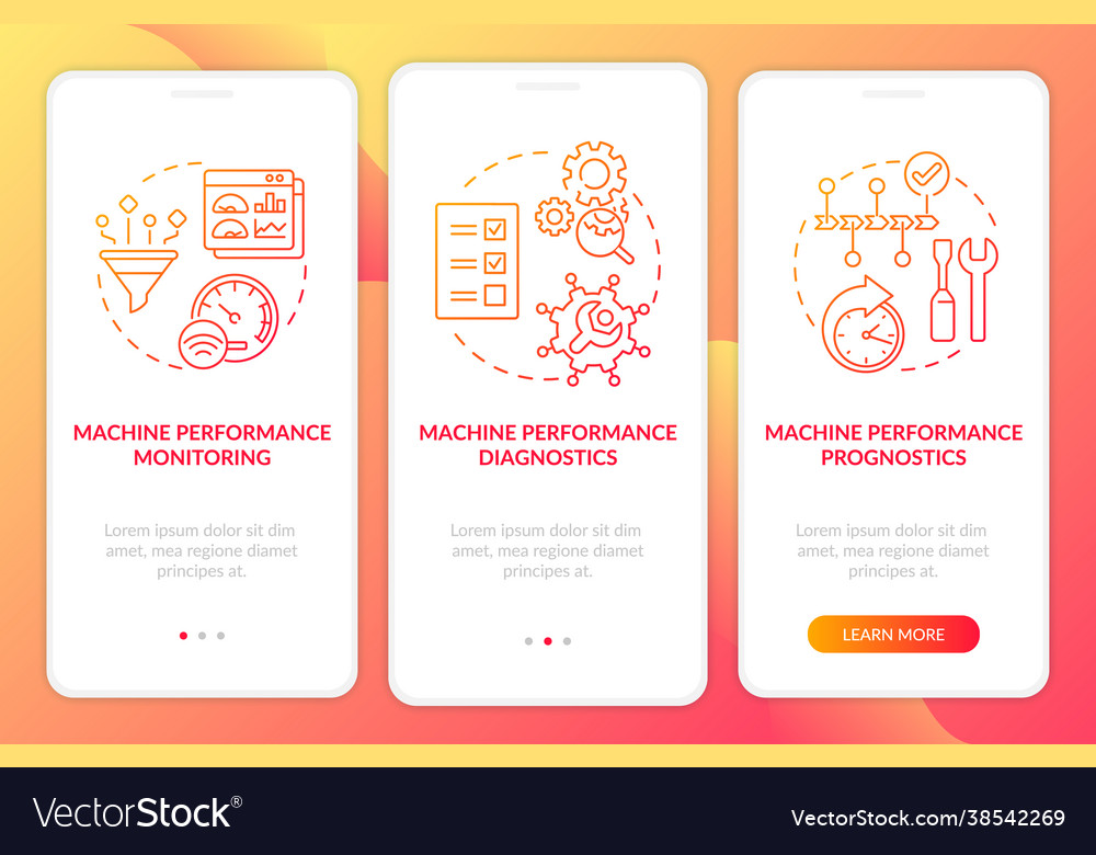 Digital Twin Tasks Onboarding Mobile App Page Vector Image