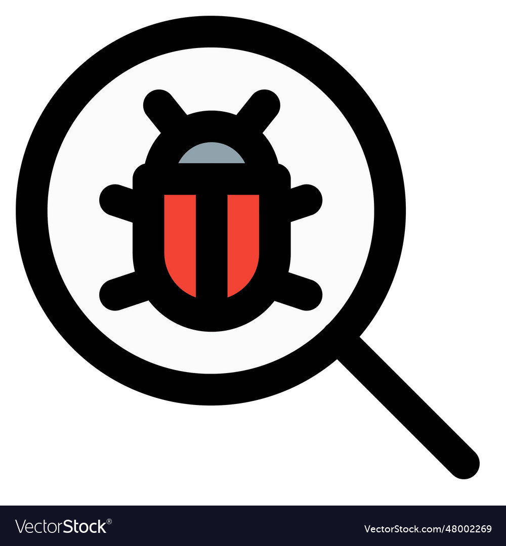 Found a bug in system software Royalty Free Vector Image