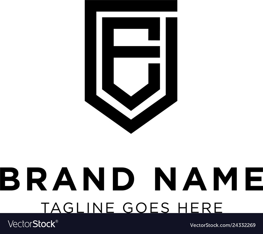 Initial e logo design Royalty Free Vector Image