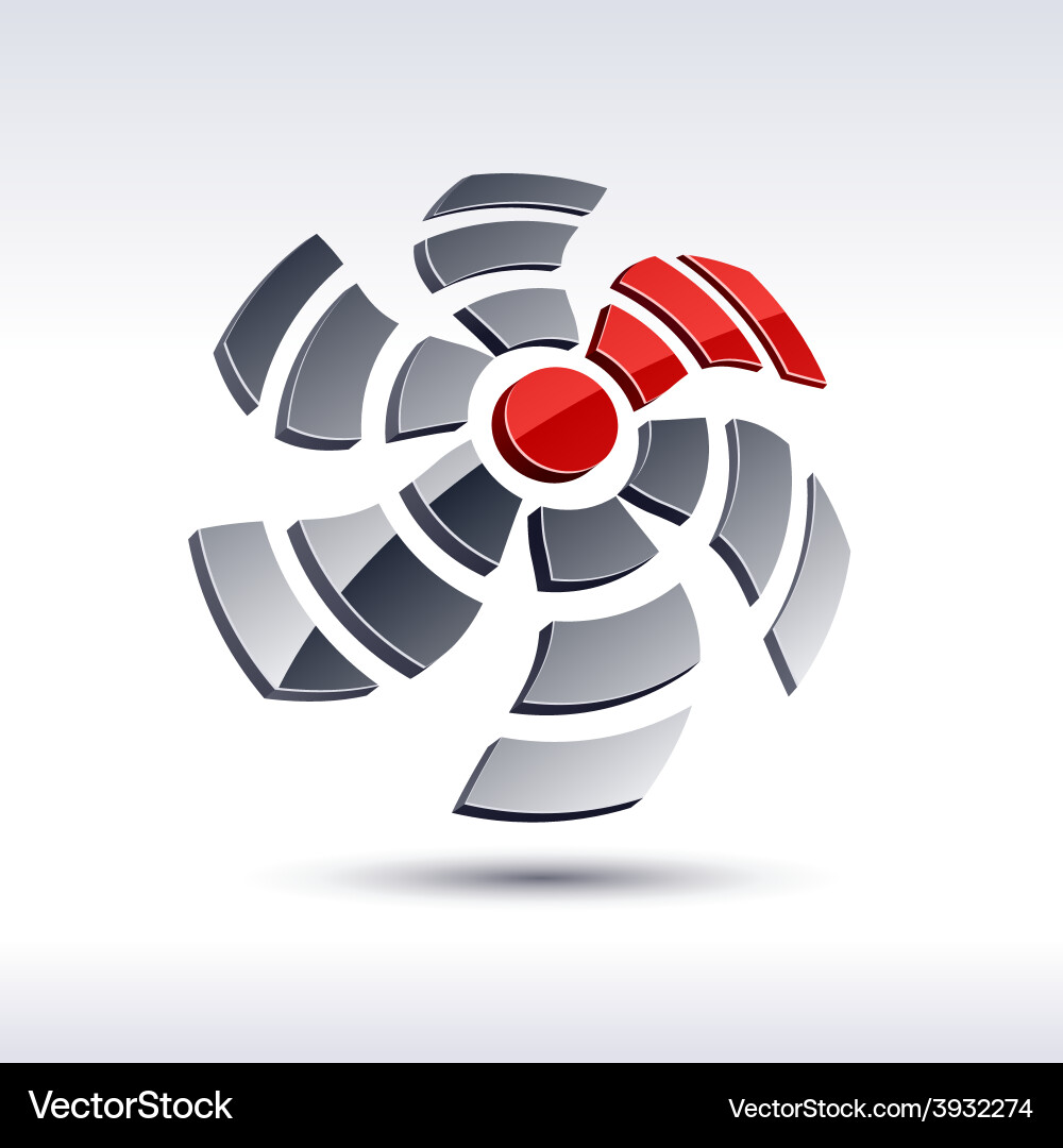 Abstract 3d propeller icon Royalty Free Vector Image