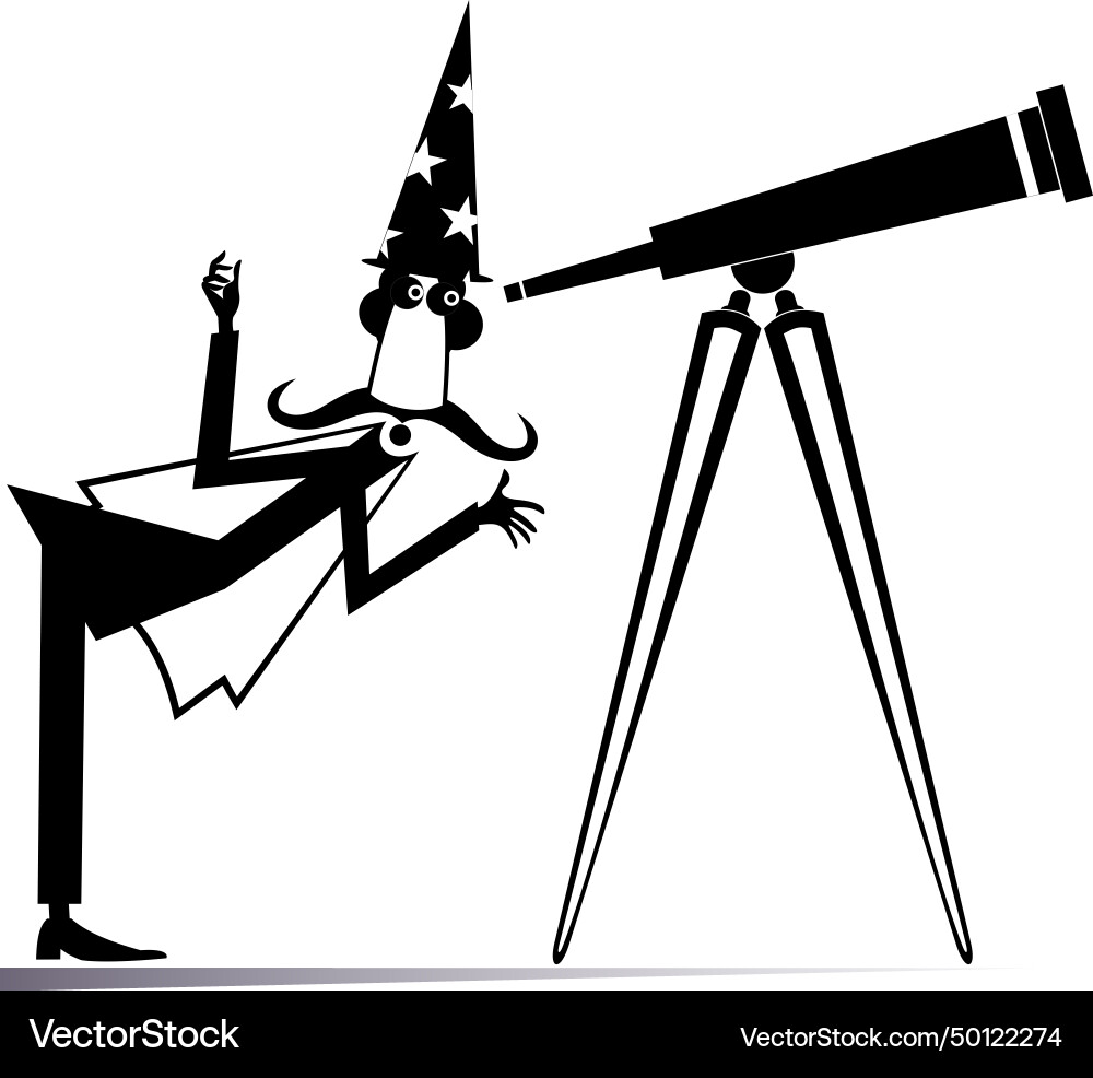 Astronomy scientist or stargazer Royalty Free Vector Image