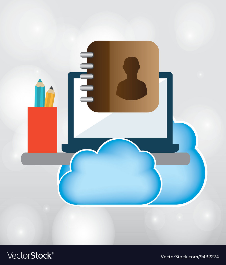 Cloud computing design Royalty Free Vector Image