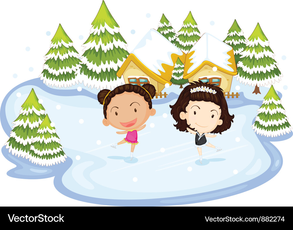 Dancing on ice Royalty Free Vector Image - VectorStock