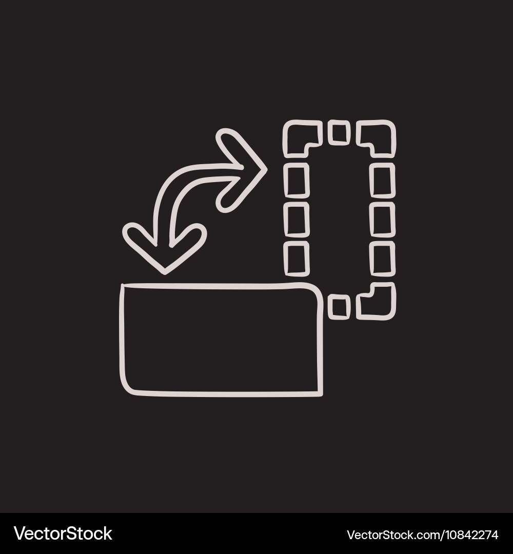 Page orientation sketch icon Royalty Free Vector Image