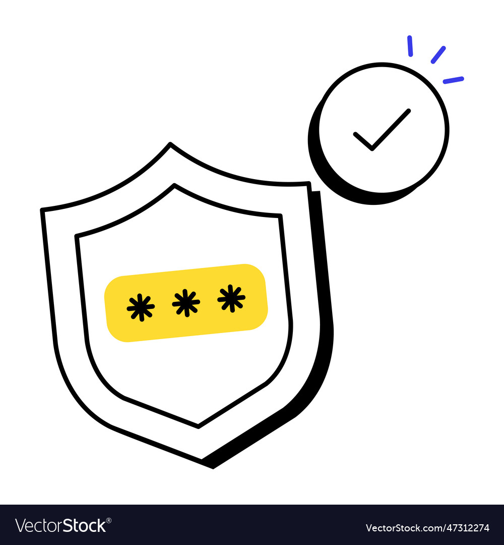 Password Verification Royalty Free Vector Image