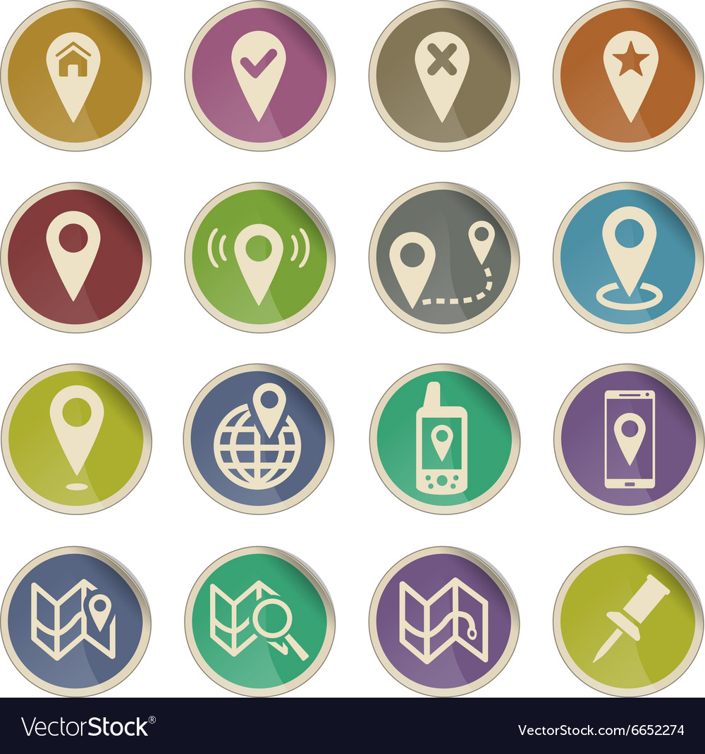 Pointer and maps Royalty Free Vector Image - VectorStock