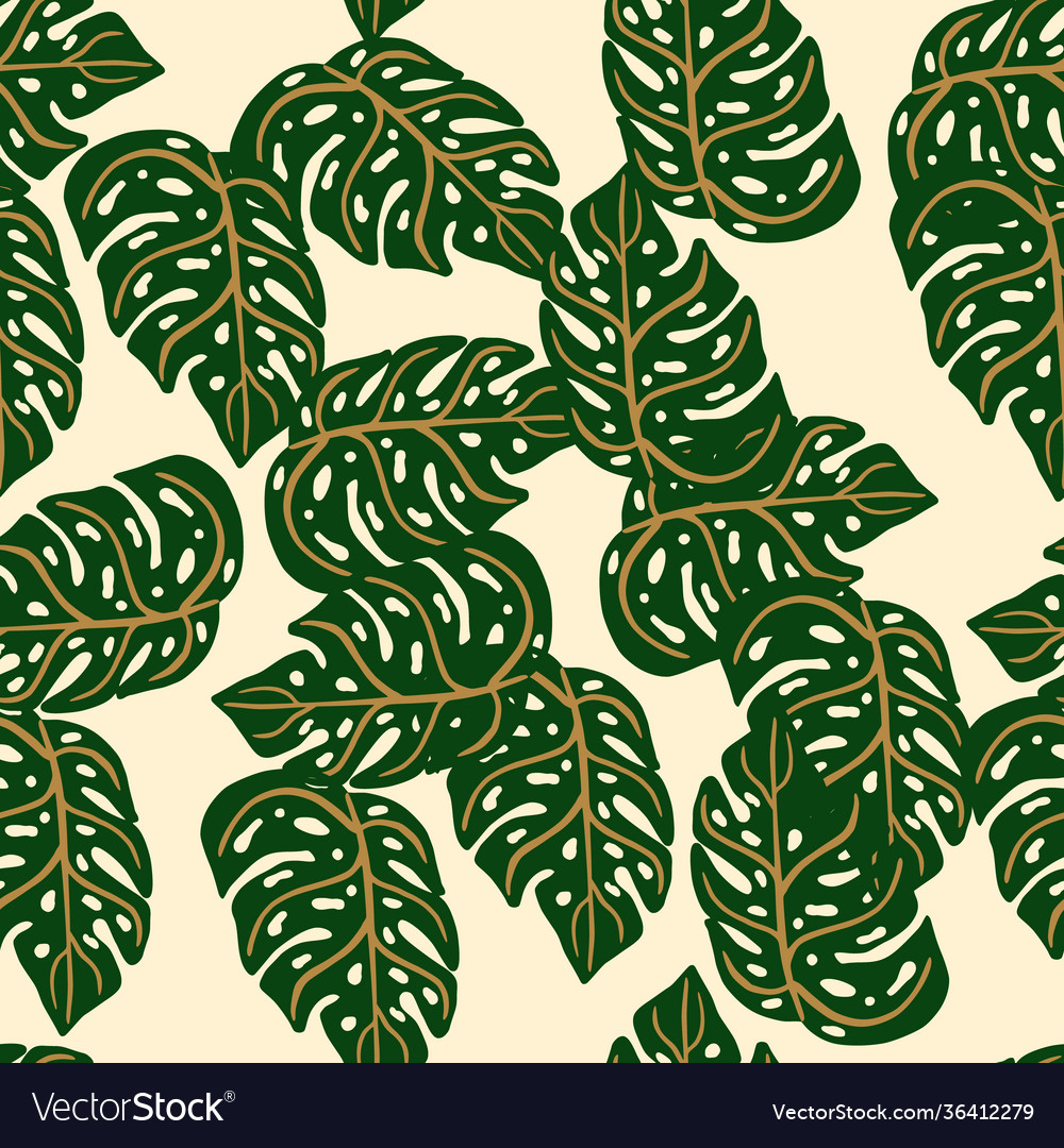 Abstract botanic seamless nature pattern with Vector Image