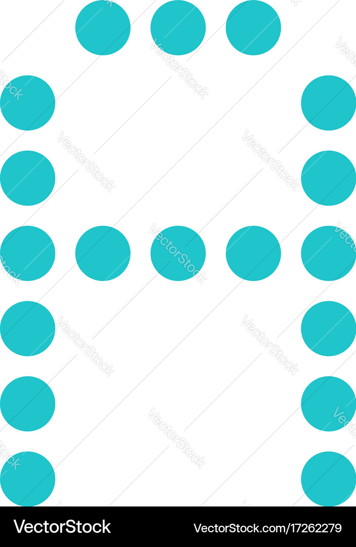 Digital letter a display board round dot Vector Image