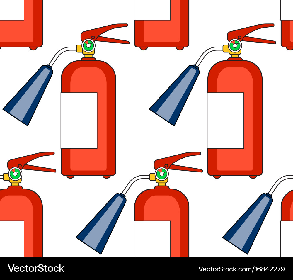 Fire extinguisher pattern Royalty Free Vector Image