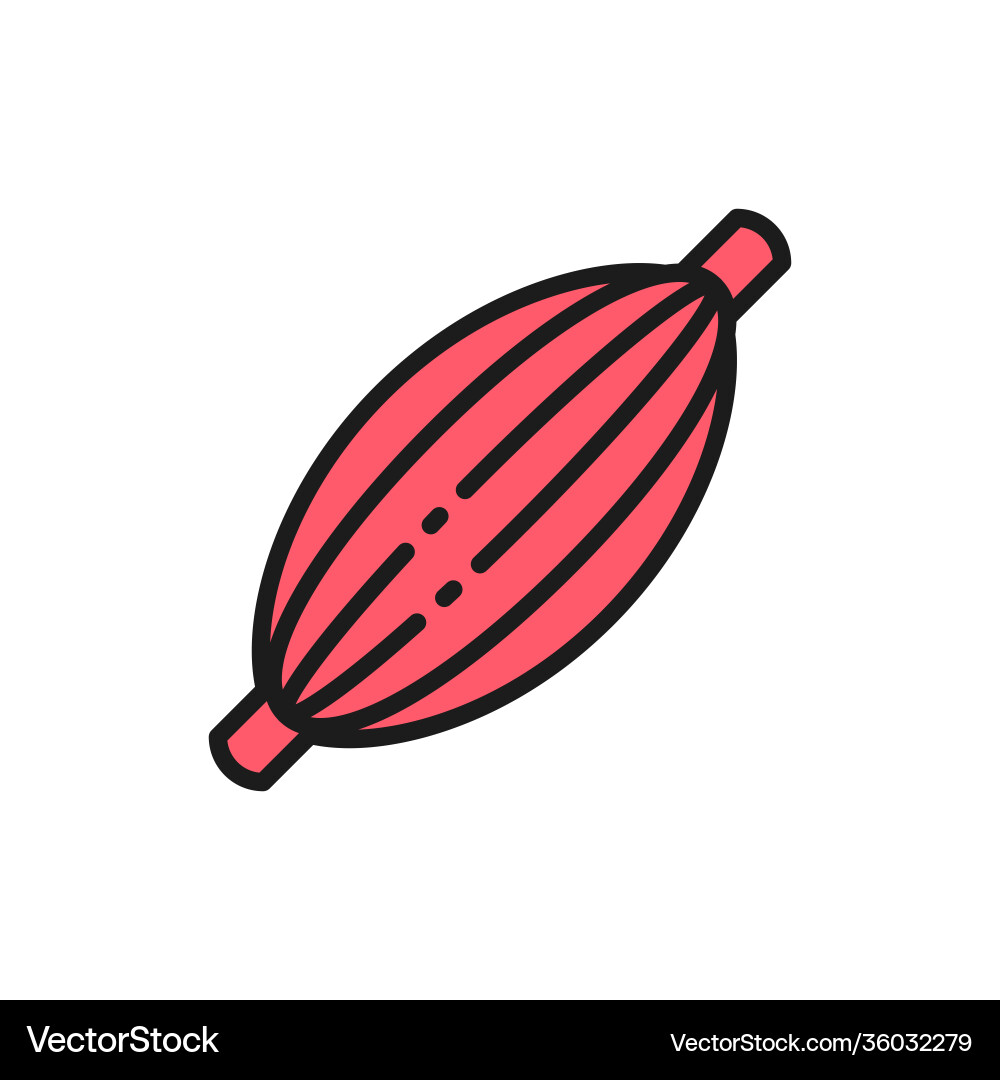 Human muscle tendon flat color line icon Vector Image