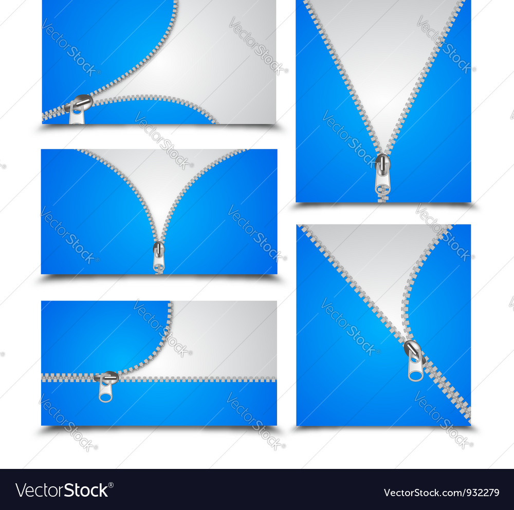 Zipper collection Royalty Free Vector Image - VectorStock