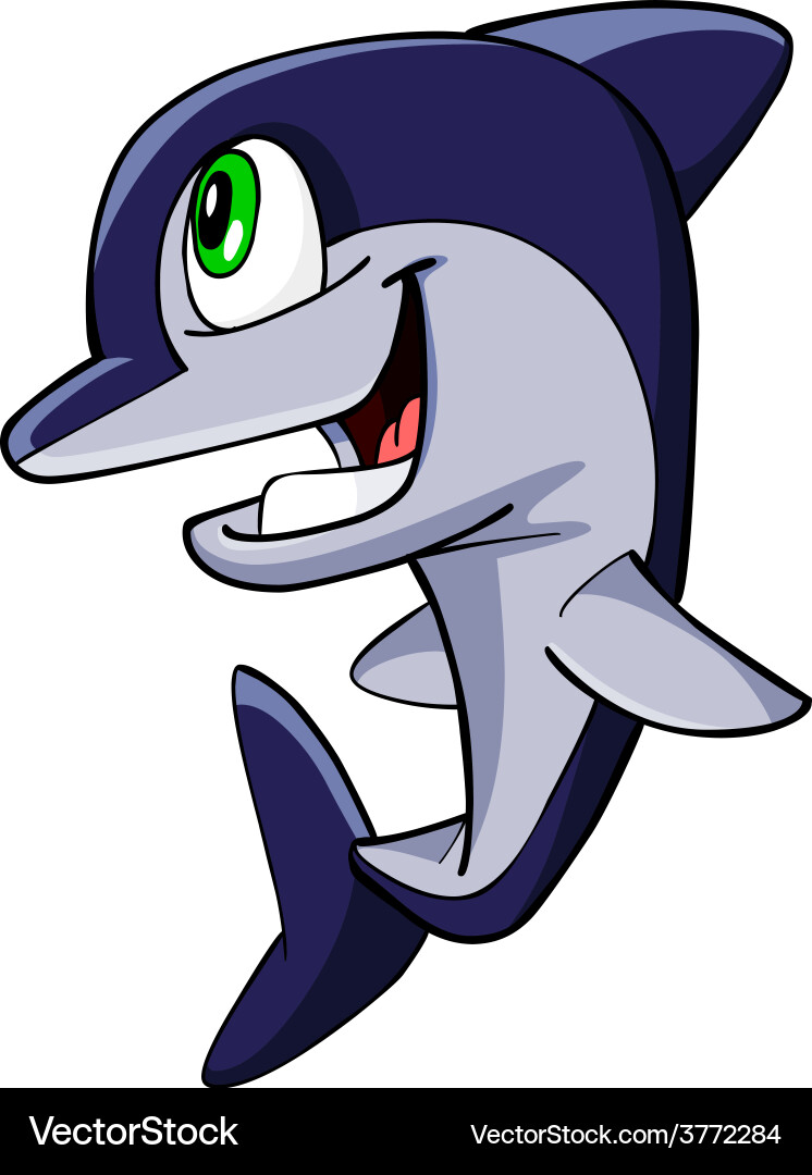 Dolphin cartoon Royalty Free Vector Image - VectorStock
