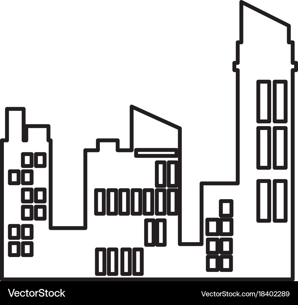 City buildings symbol Royalty Free Vector Image