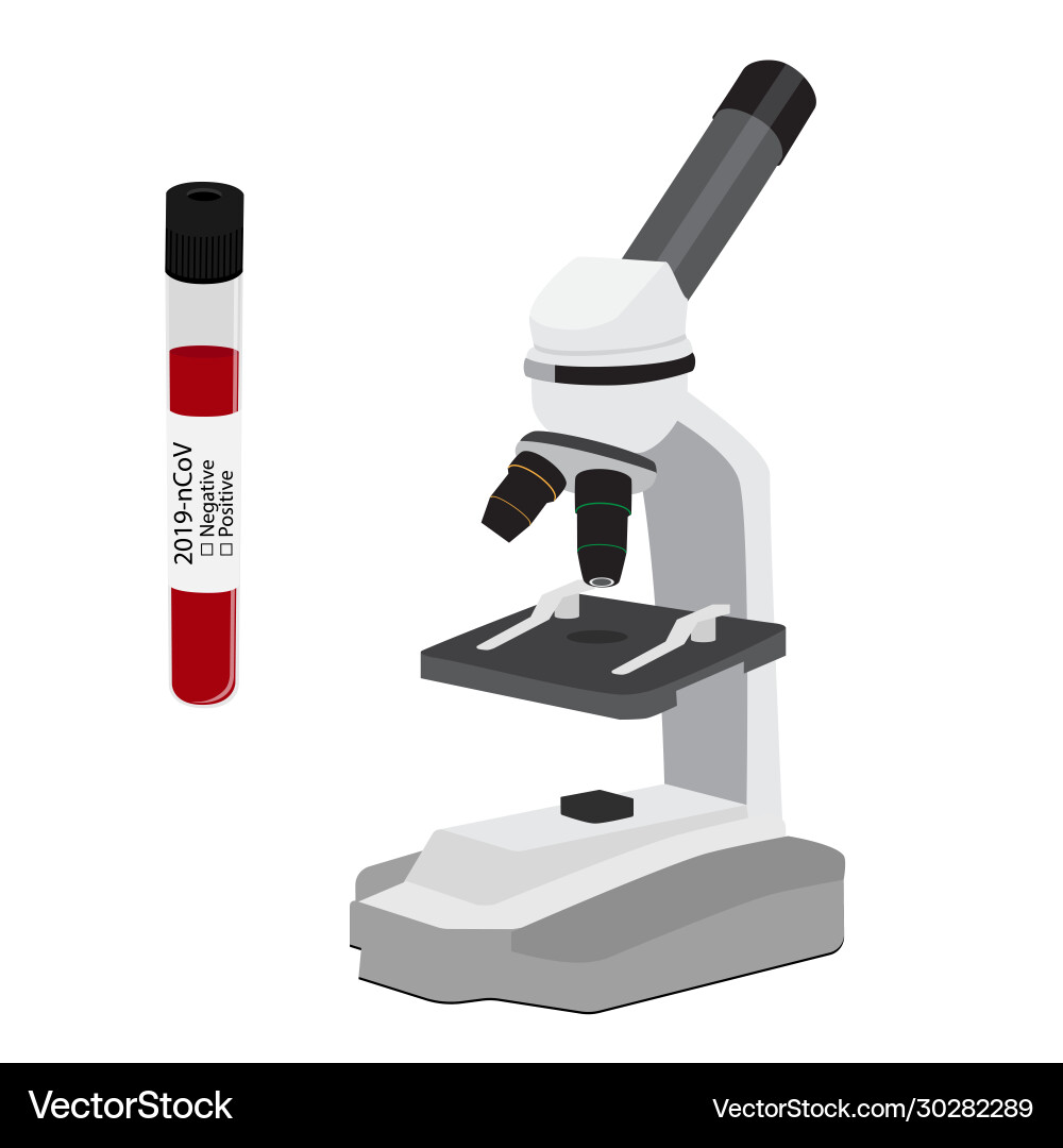 Coronavirus 2019-ncov blood sample Royalty Free Vector Image