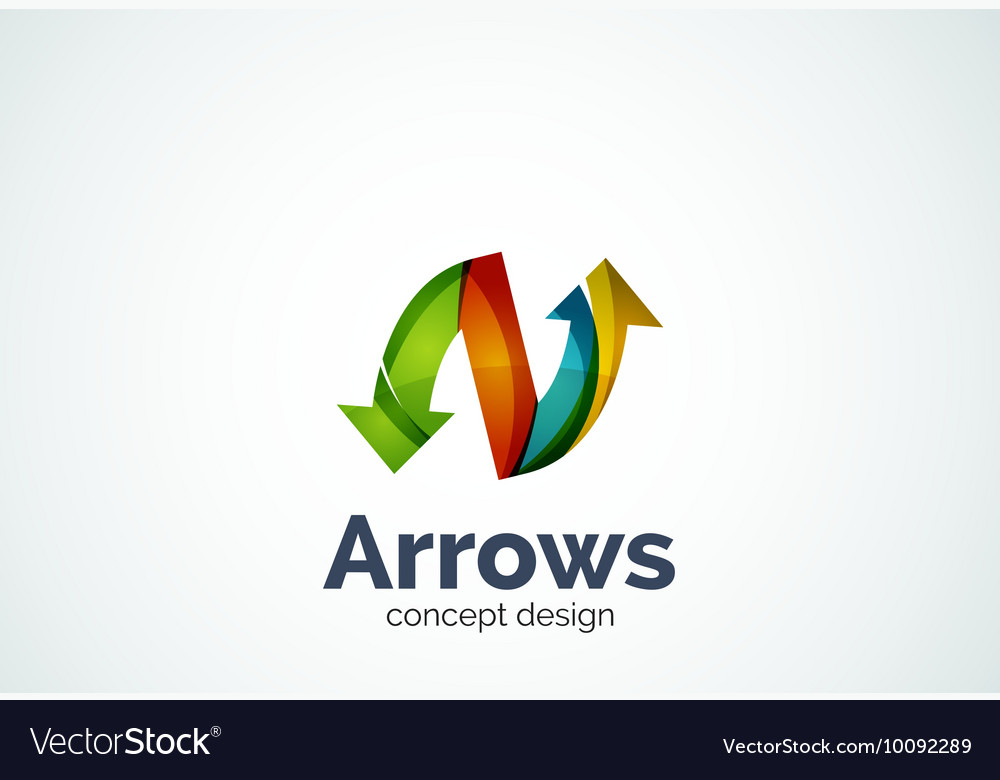 Direction arrows logo Royalty Free Vector Image