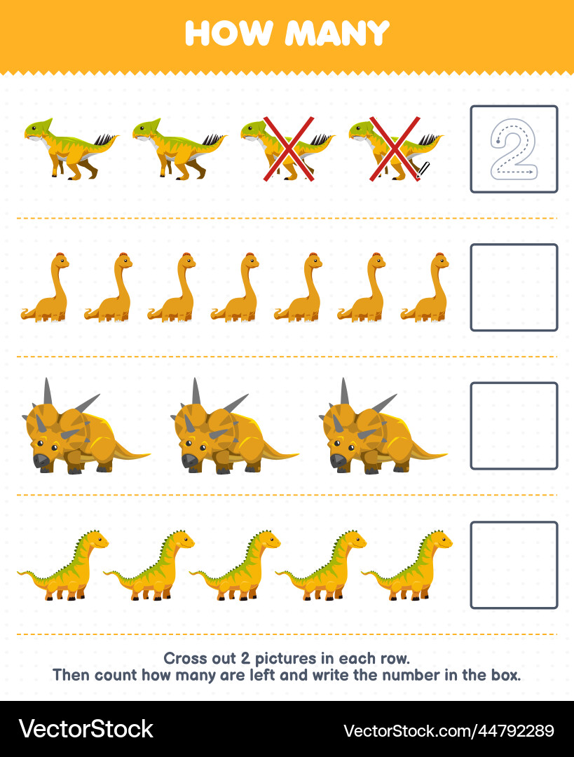 Education game for children count how many cute Vector Image