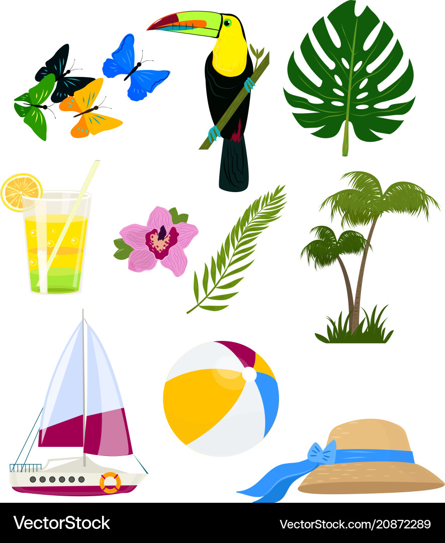 Funny summer logos Royalty Free Vector Image - VectorStock