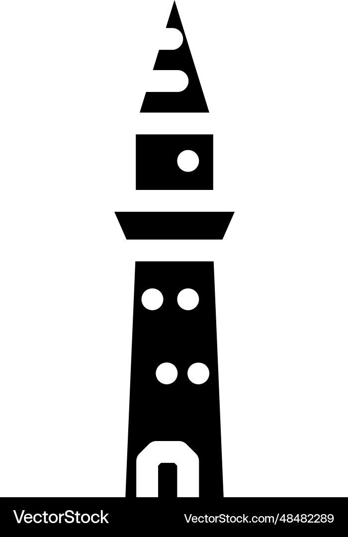 Minaret islam muslim glyph icon Royalty Free Vector Image