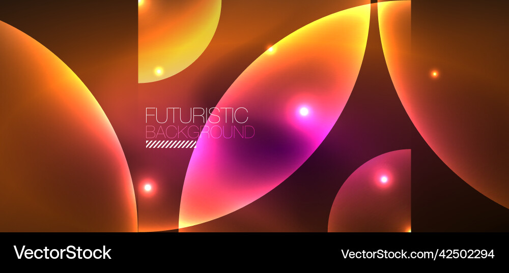 Abstract background with neon glowing light Vector Image