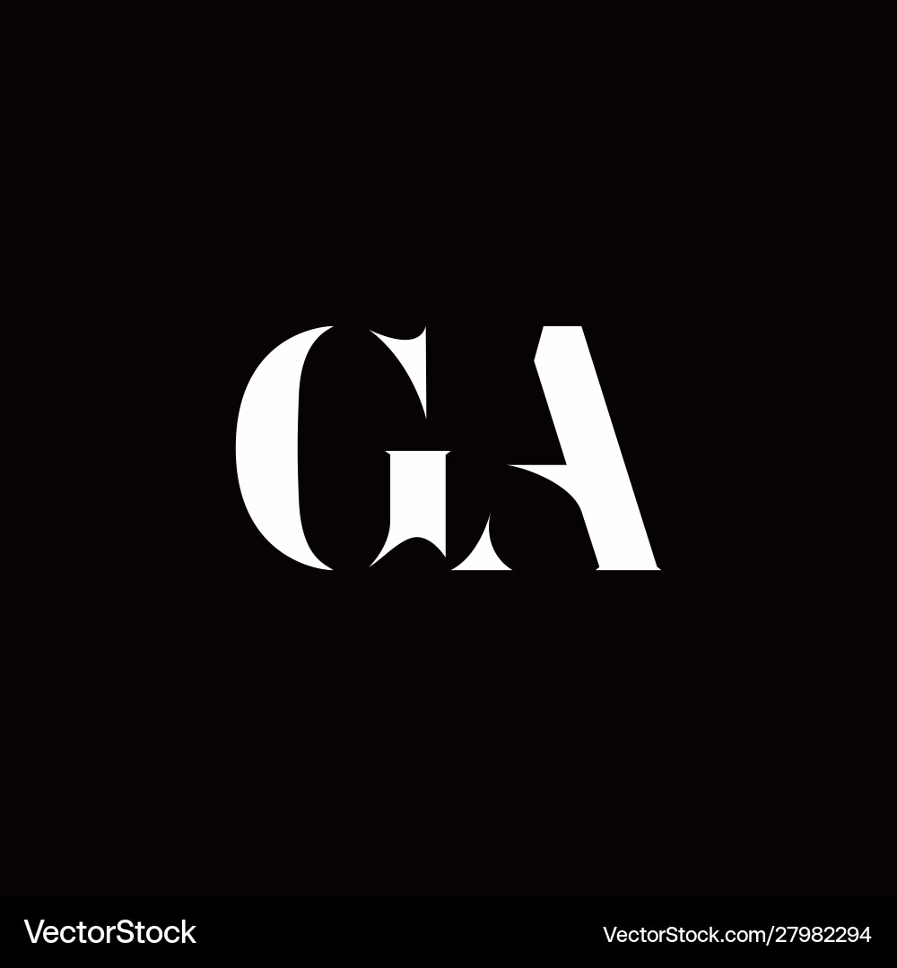 Ga logo letter initial logo designs template Vector Image