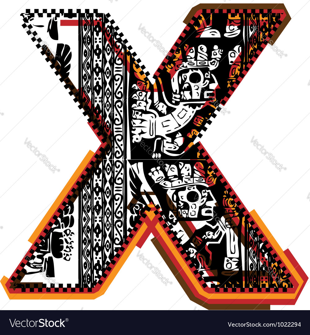 Incas font Royalty Free Vector Image - VectorStock