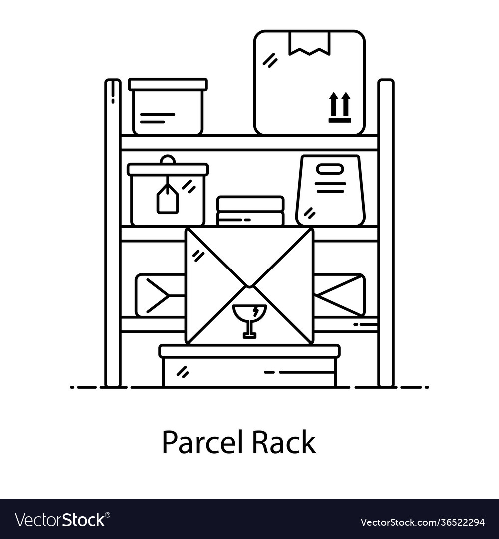 Parcel racks Royalty Free Vector Image - VectorStock