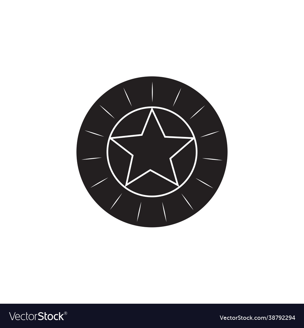 Rising star emblem logo design template Royalty Free Vector