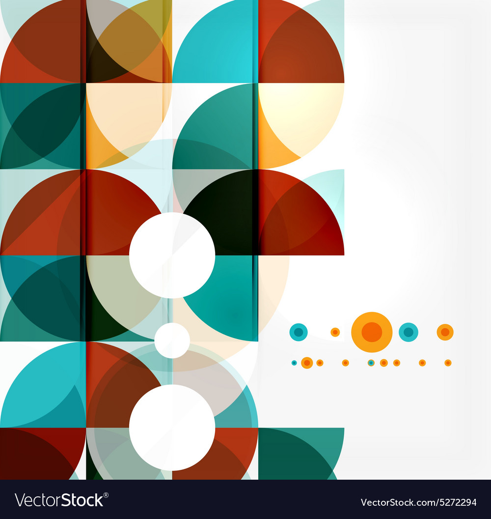 Semicircle triangle pattern Royalty Free Vector Image
