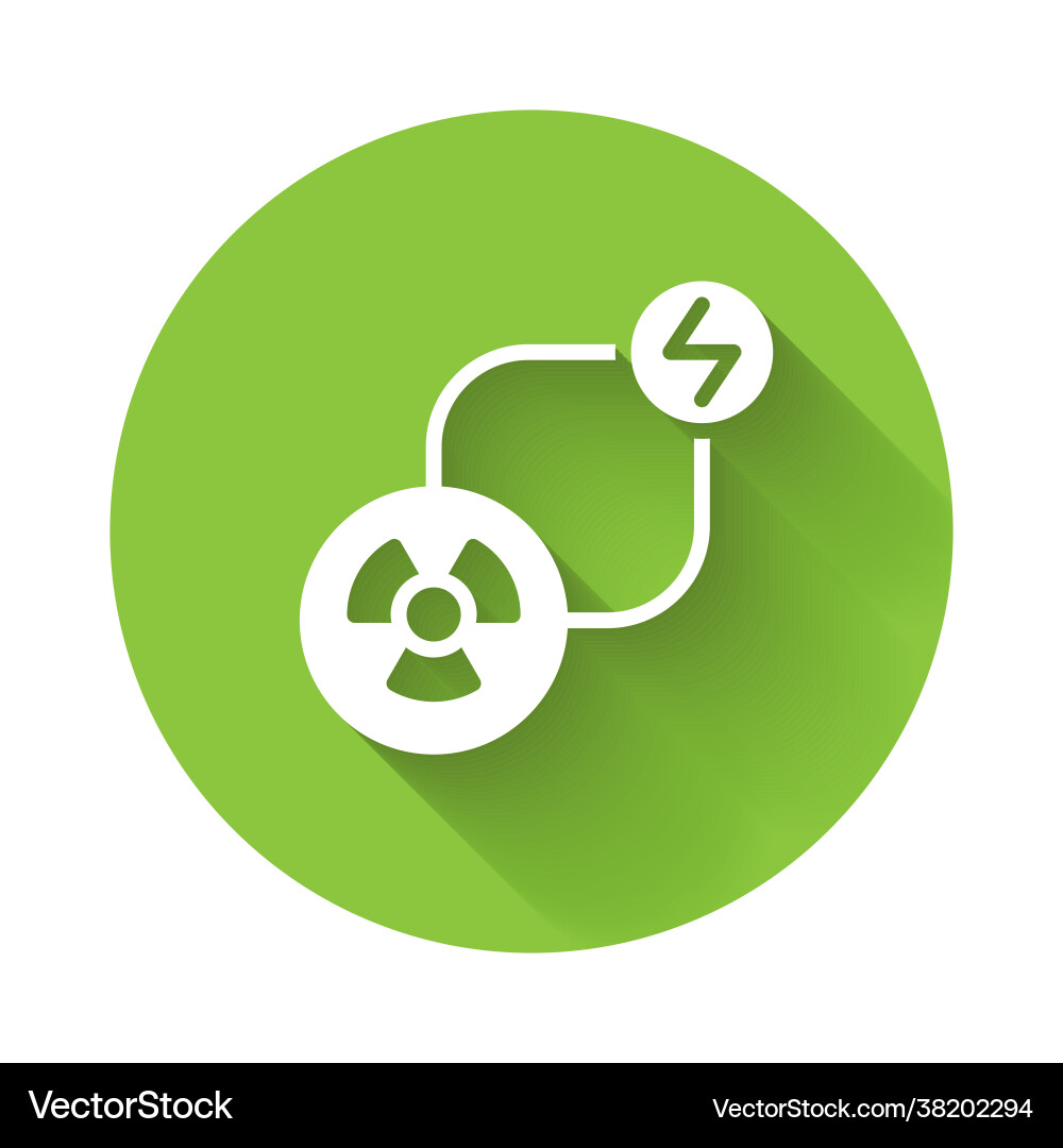 White radioactive exchange energy icon isolated Vector Image