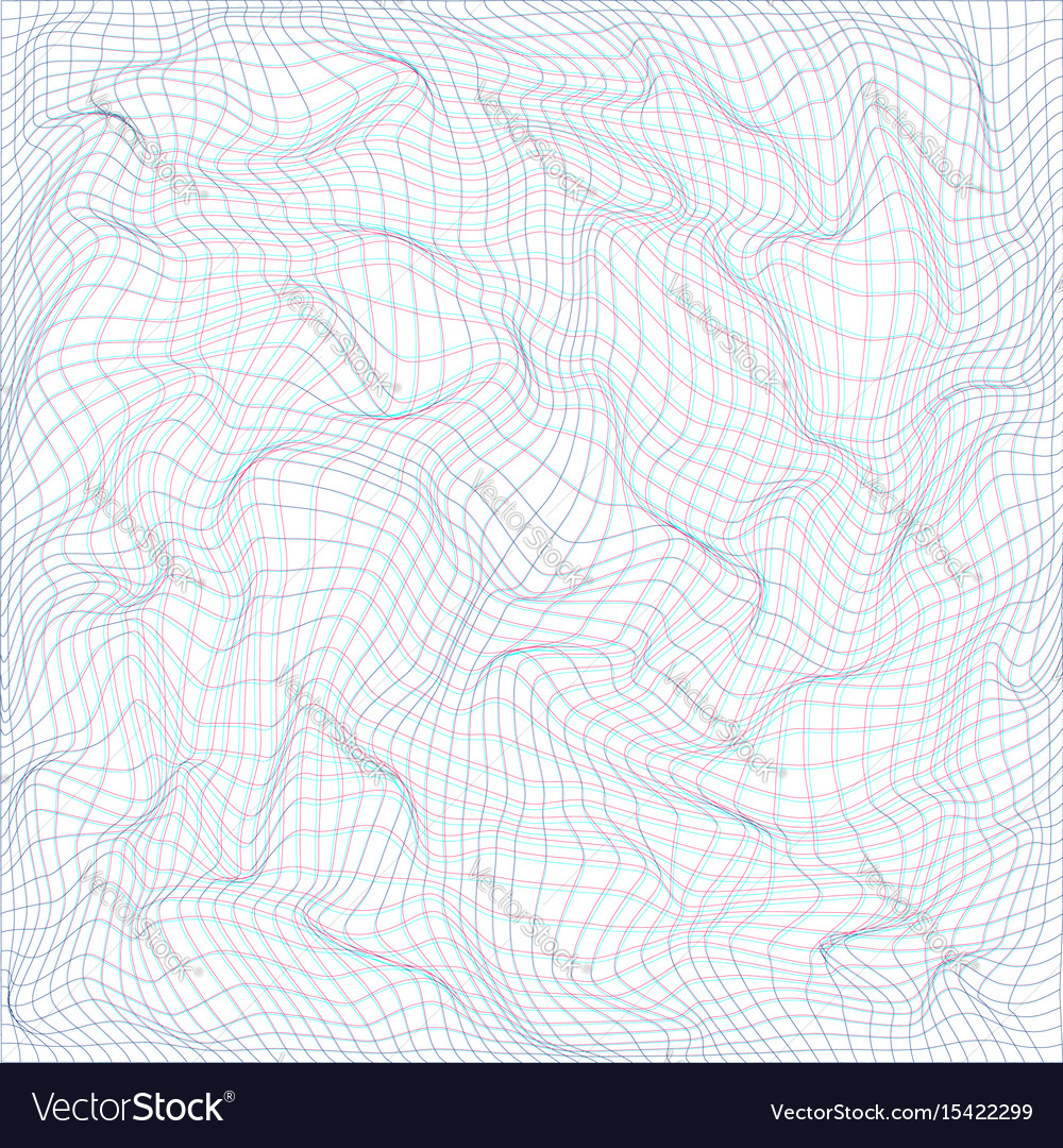 Warped parametric net surface background Vector Image