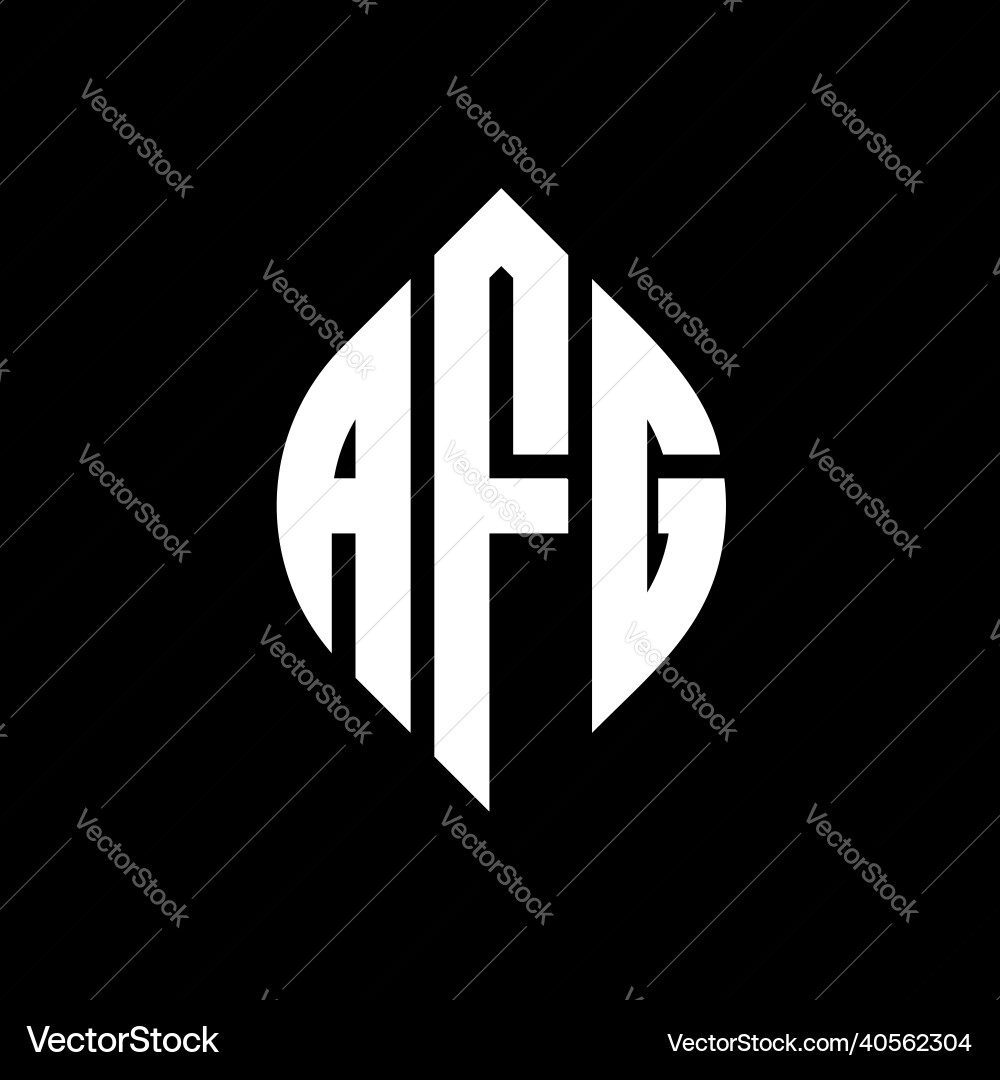 Afg circle letter logo design with circle Vector Image