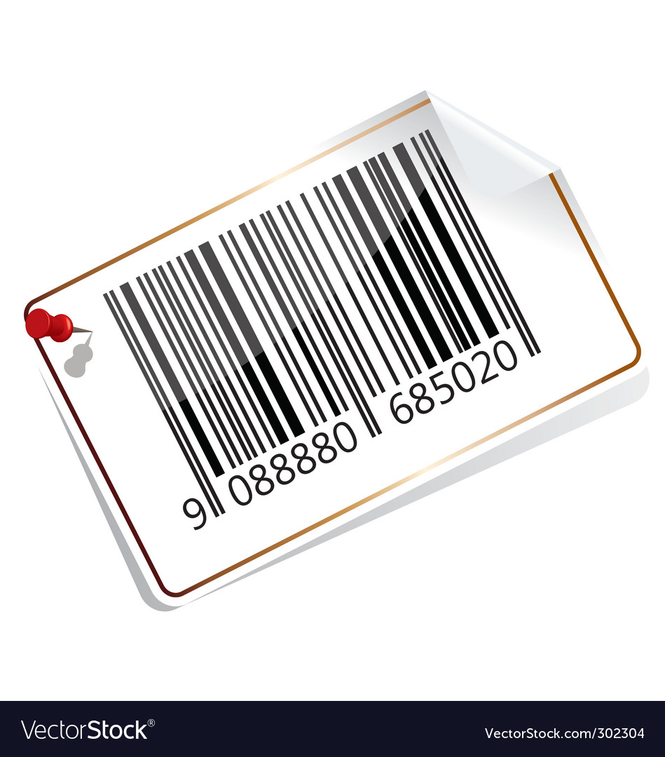 Bar code tag Royalty Free Vector Image - VectorStock