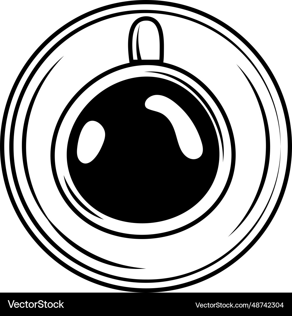 Coffee cup draw top view Royalty Free Vector Image