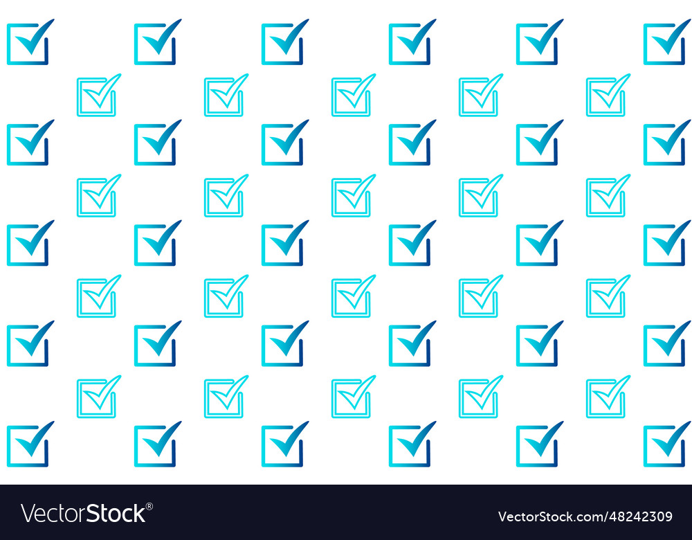 Abstract check mark box pattern background Vector Image