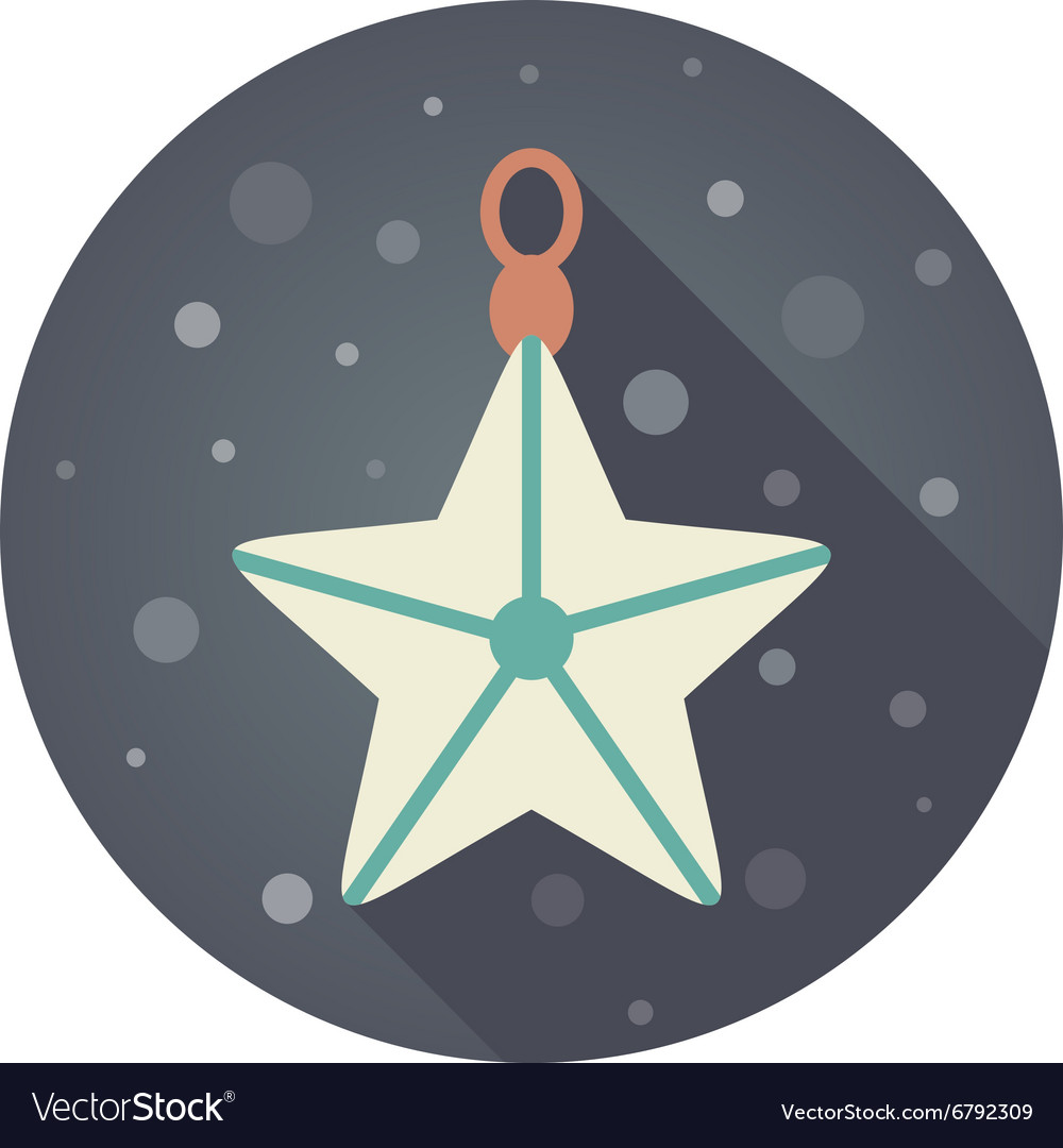 Christmas star flat icon Royalty Free Vector Image