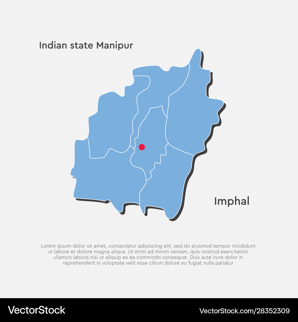 India country map and manipur state template Vector Image