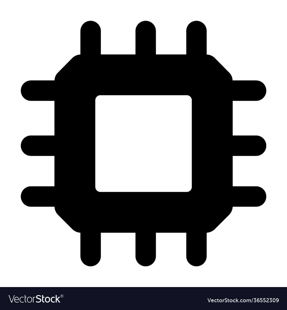 Microprocessor Royalty Free Vector Image - VectorStock
