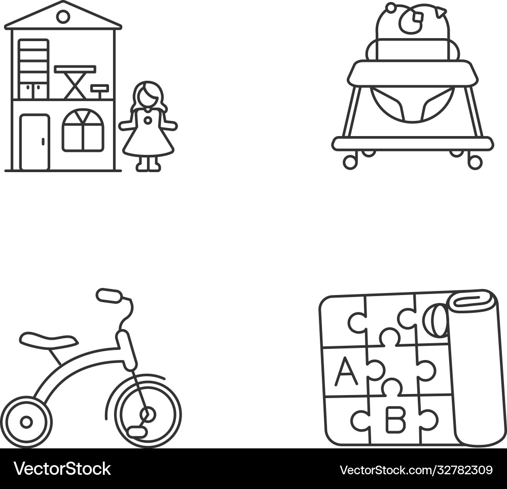 Motor skills development pixel perfect linear Vector Image