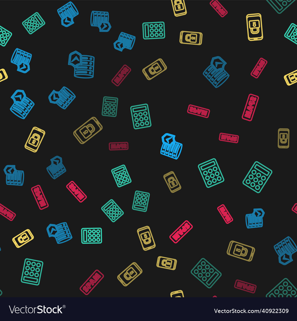 Set Line Server With Shield Password Protection Vector Image