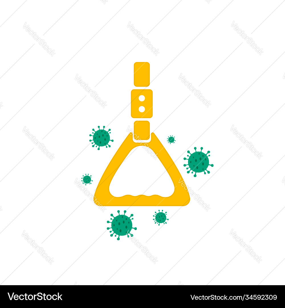Virus on handrail loop dangerous attacking Vector Image