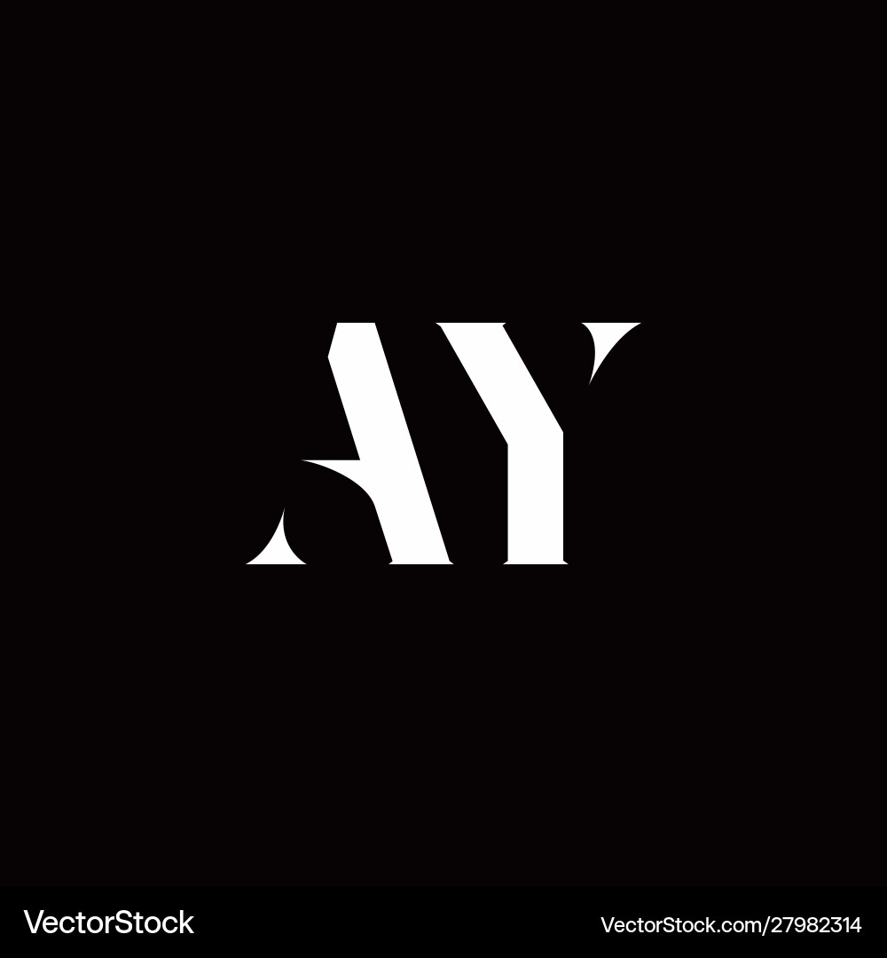Ay logo letter initial designs template Royalty Free Vector